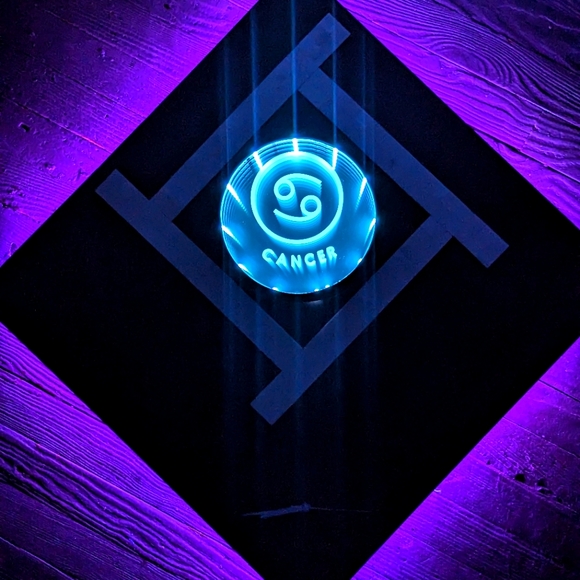 Zodiac | Wall Decor | Cancer Zodiac Led Infinity Mirror Wall Clock ...